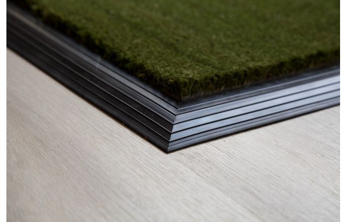 Green Coir Mat with Rubber Edge Made to Measure