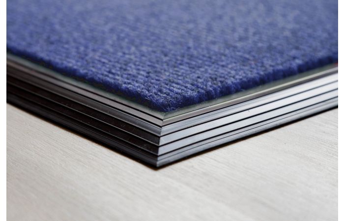 Blue Brush Entrance Mat Rubber Edge 13.5mm Made to Measure