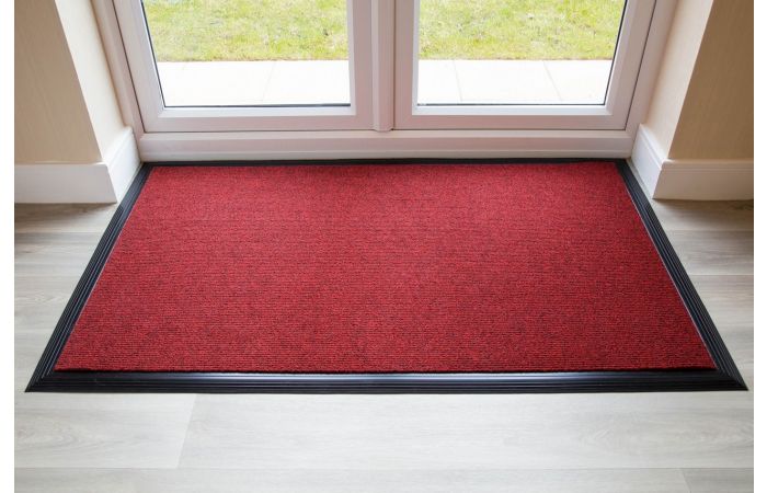 Luxury Hardwearing Red Entrance Mats 100x200cm