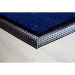 Blue Entrance Coconut Matting with Rubber Edge