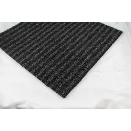 Grey/Black Stripe Outdoor Scraper Mat