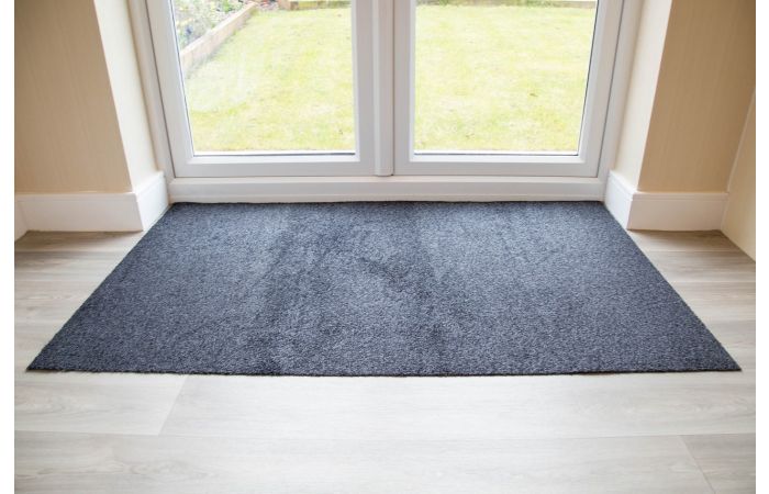 Grey Speckle Washable Cotton Entrance Mat Made to Measure